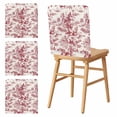 Chair Covers Set of 4 Red Garden Landscape Chair Slipcover Protector ...