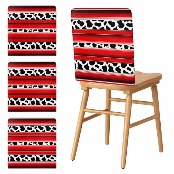 Chair Covers Set of 4 Red Stripes Chair Slipcover Protector Stretch ...