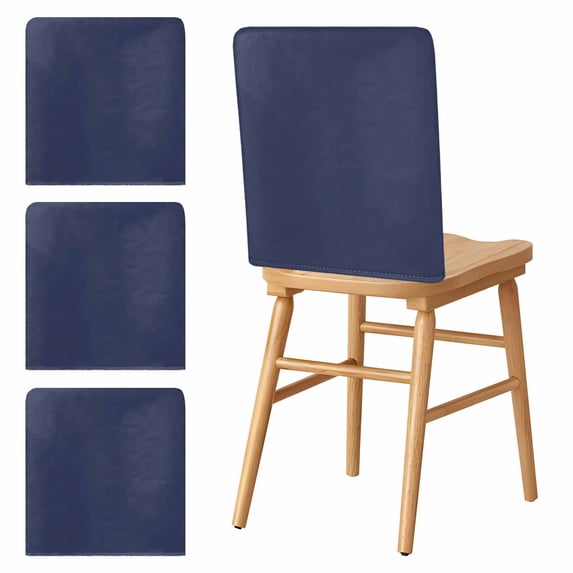 Chair Covers Set of 4 Solid Blue Color Chair Slipcover Protector ...