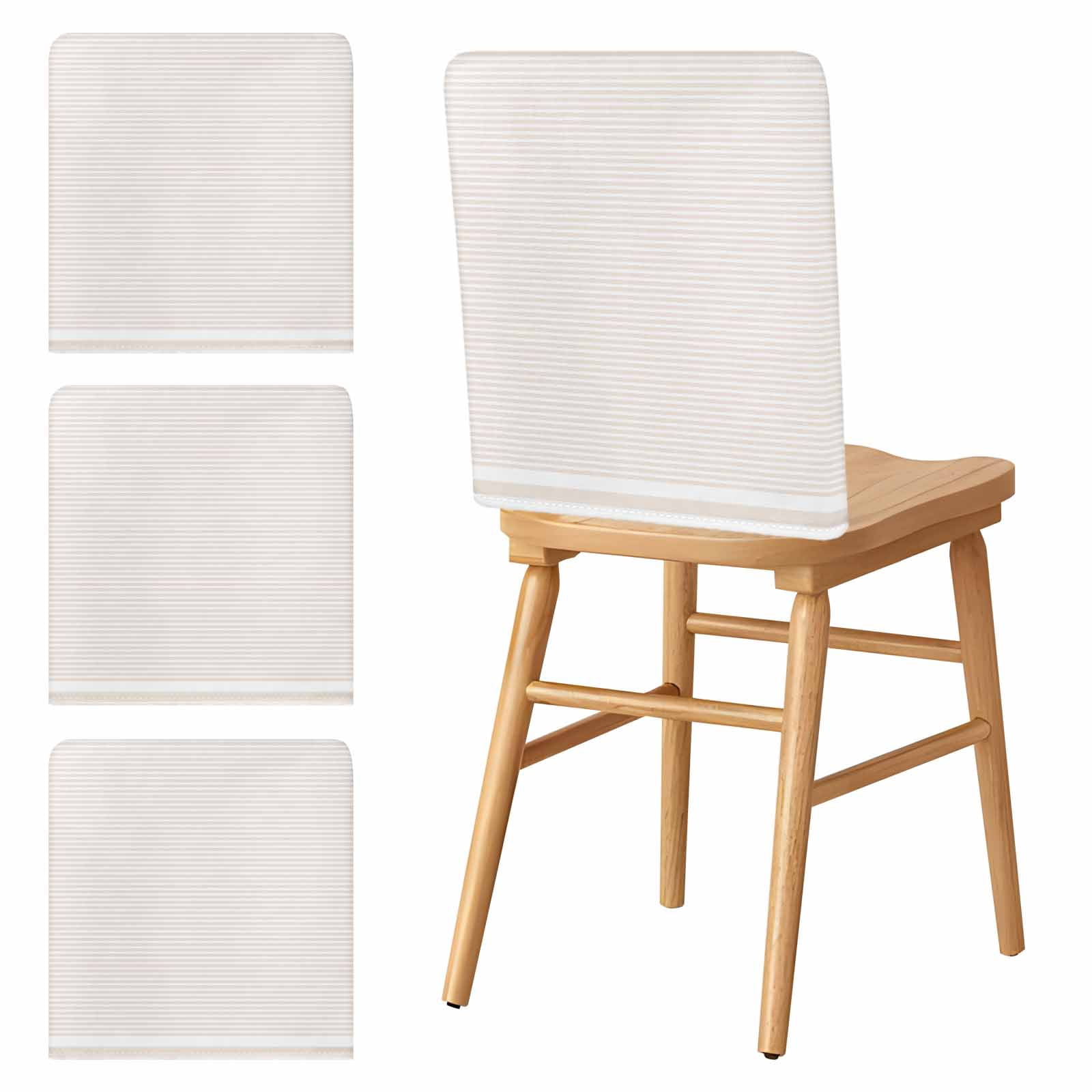 Chair Covers Set of 4 Stripe Chair Slipcover Protector Stretch Chair ...