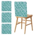 Chair Covers Set of 4 Teal Ink Splash Chair Slipcover Protector Stretch ...