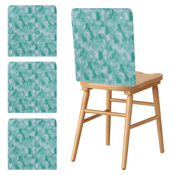 Chair Covers Set of 4 Teal Ink Splash Chair Slipcover Protector Stretch ...