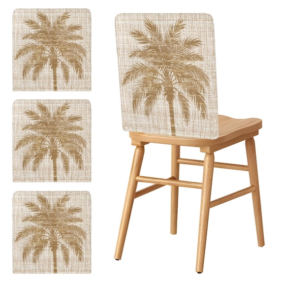 Chair Covers Set of 4 Tropical Palm Tree Chair Slipcover Protector ...