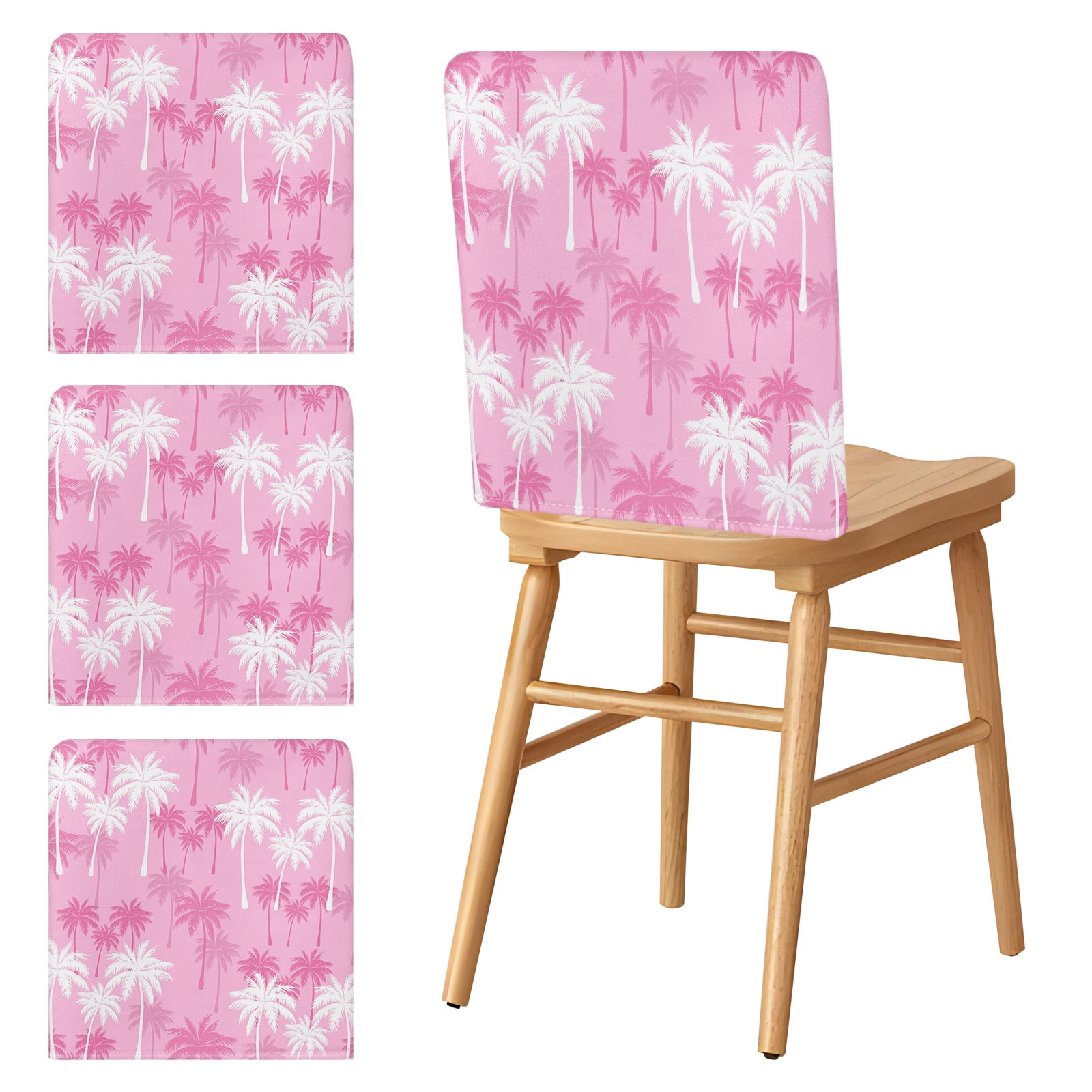 Chair Covers Set of 4 Tropical Palm Tree Chair Slipcover Protector ...