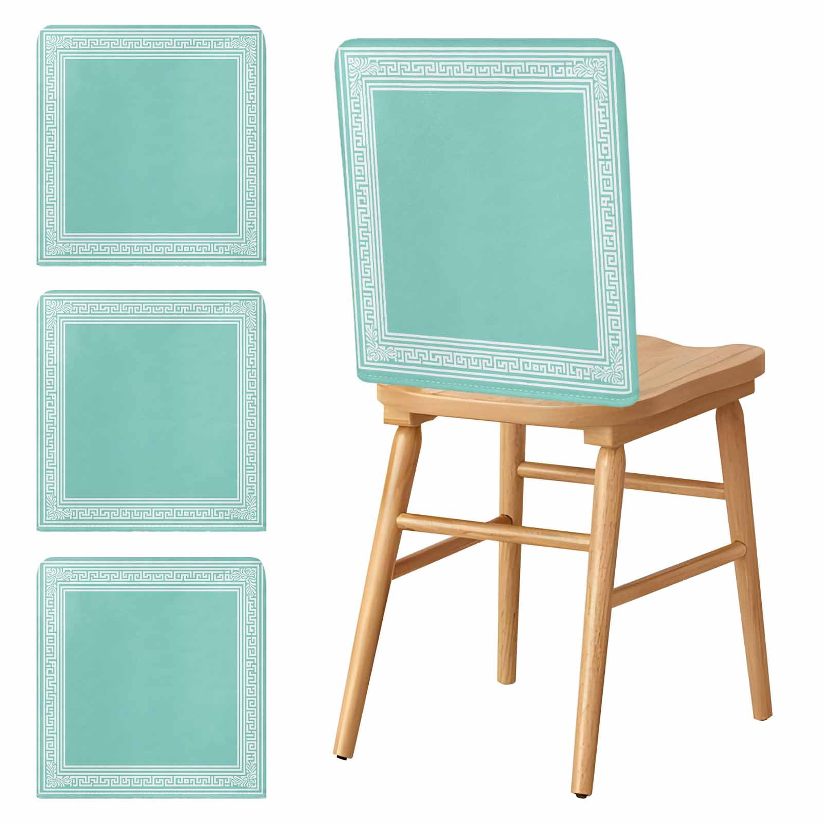 Chair Covers Set of 4 Turquoise Key Design Chair Slipcover Protector ...