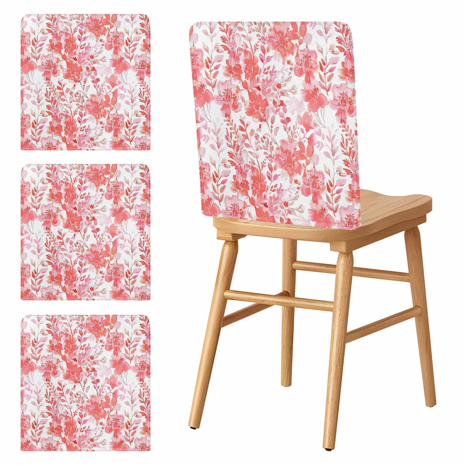 Chair Covers Set of 4 Watercolor Flower Chair Slipcover Protector ...