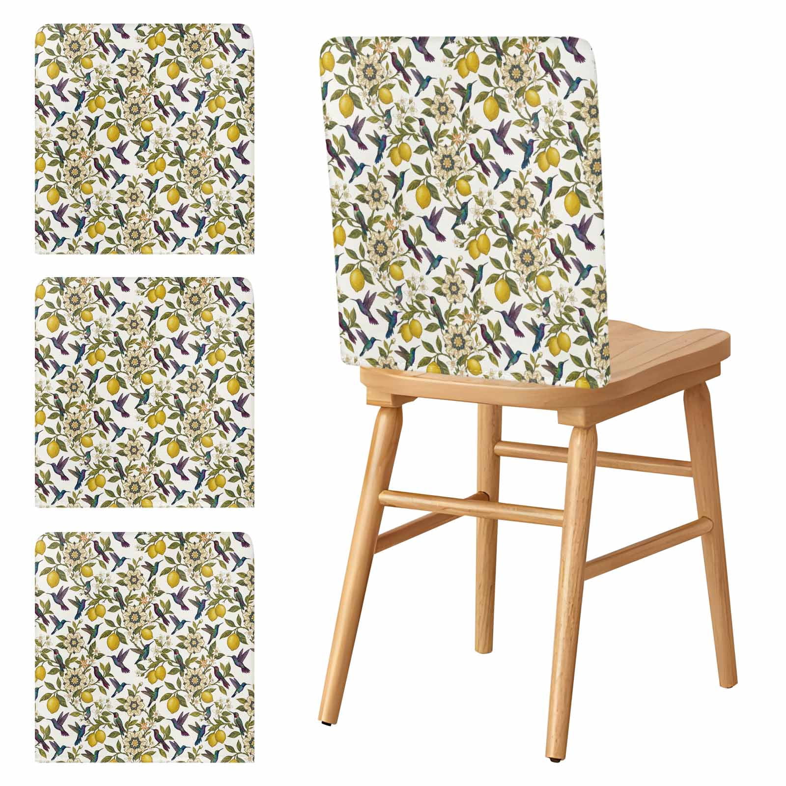 Chair Covers Set of 4 Yellow Lemon Chair Slipcover Protector Stretch ...
