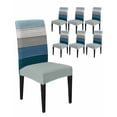 Chair Covers Set of 6, Farmhouse Vintage Wood Board Removable ...