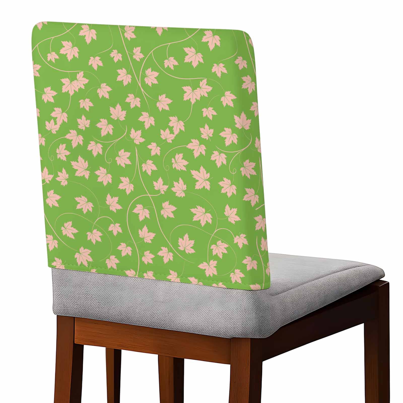 Chair Covers Set of 8 Light Pink Maple Leaf Fall Thanksgiving Leaves ...