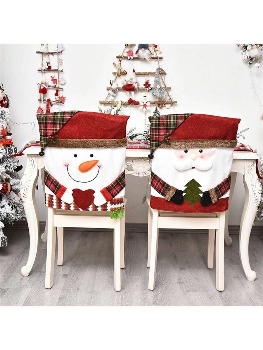 Chair Covers Set Chair Back Covers, Santa Hat Chair Covers, Decorations ...
