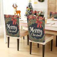 Gustave 2 Packs Christmas Chair Covers Dining Chair Slipcover Snowman ...