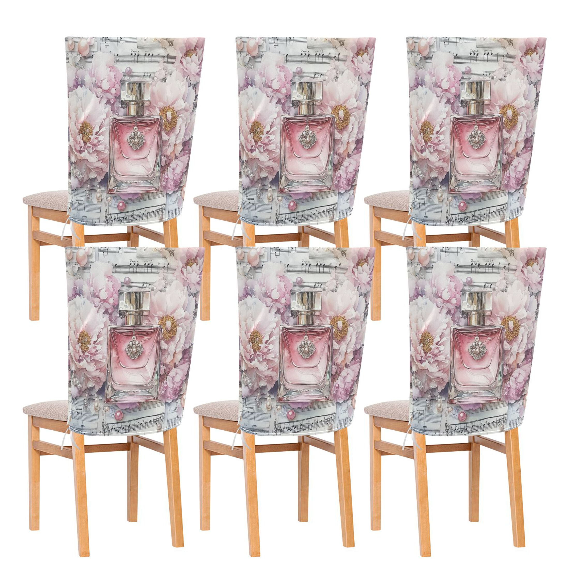 Chair Covers Set Home Kitchen Perfume Flowers Sheet Music Party Decor ...