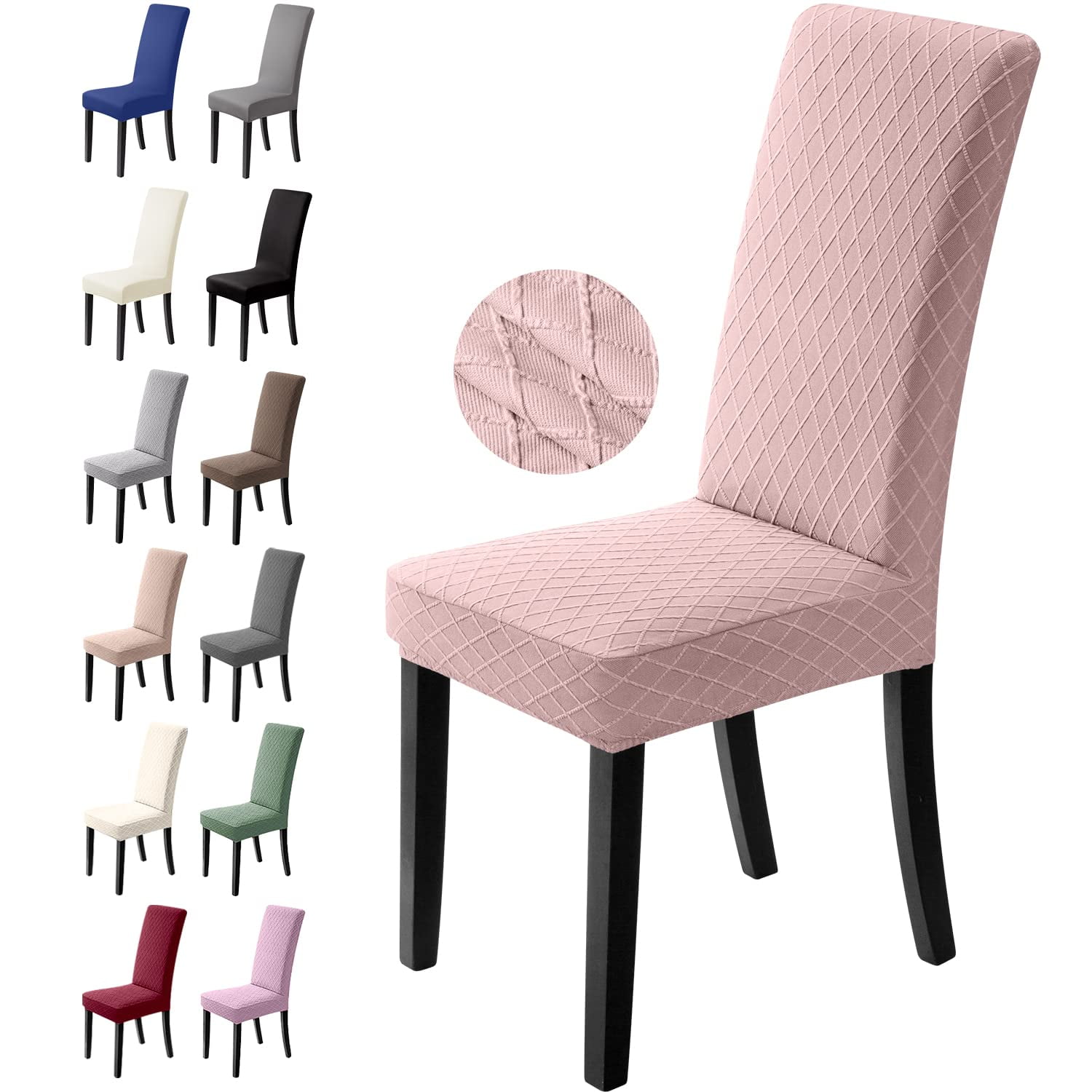 Chair Covers Set of 2 Stretch Chair Covers Dining Room Chair Covers ...
