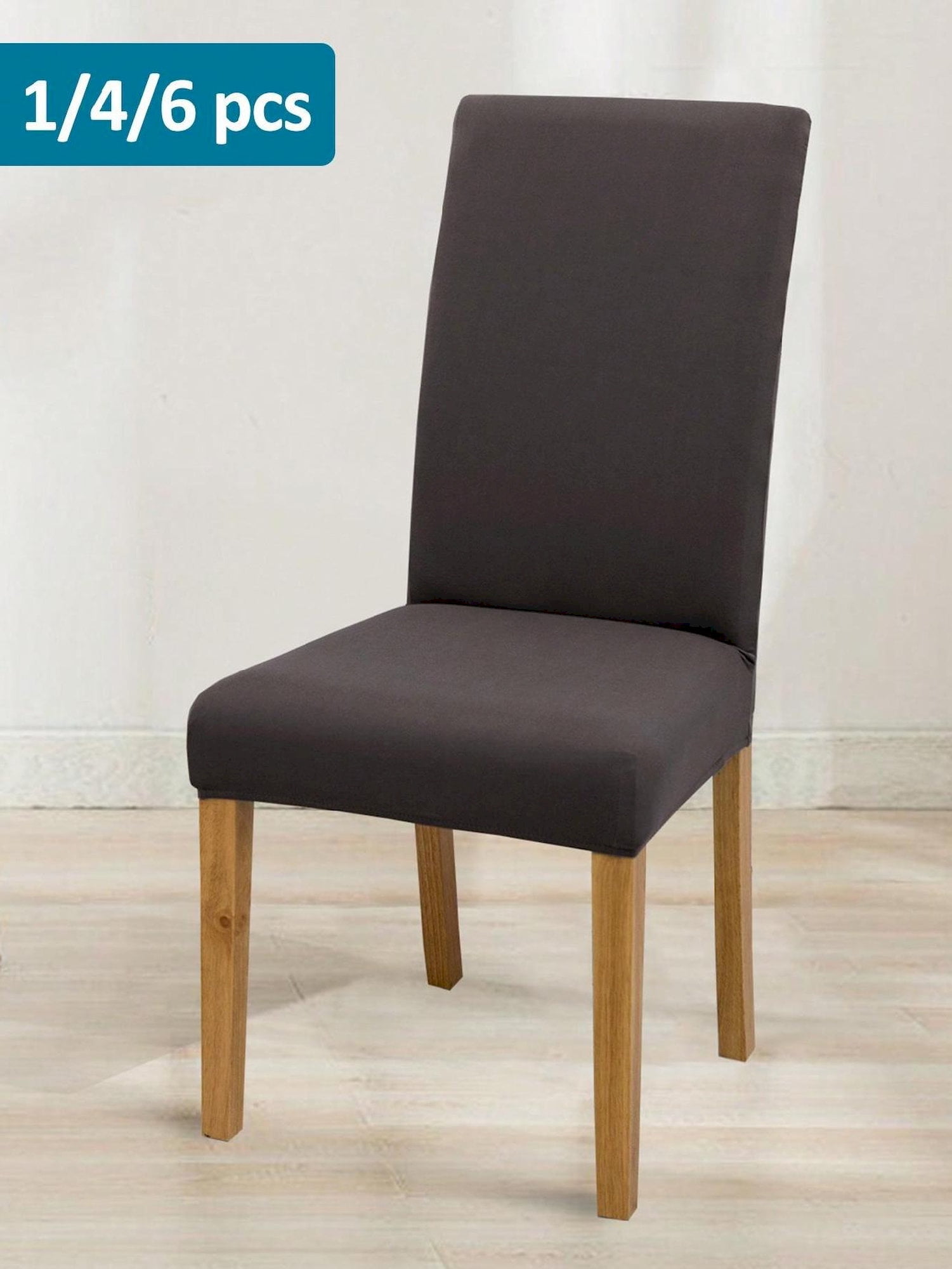 Chair Covers Solid Dark Grey Dining Chair Slipcovers Couch & Sofa Decor ...