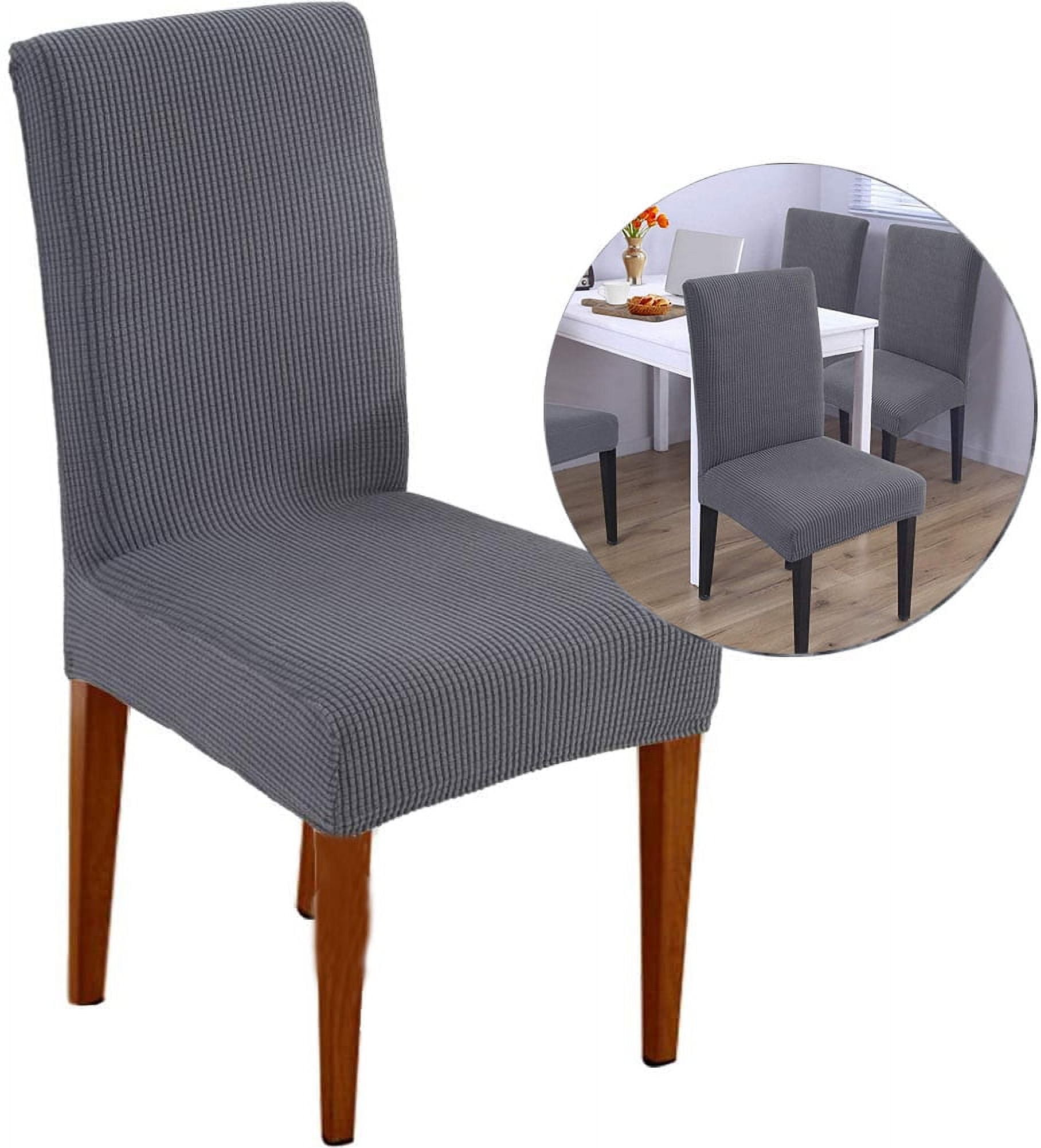 Chair Covers, Stretch Removable Washable Chair Cover for Dining Chairs ...