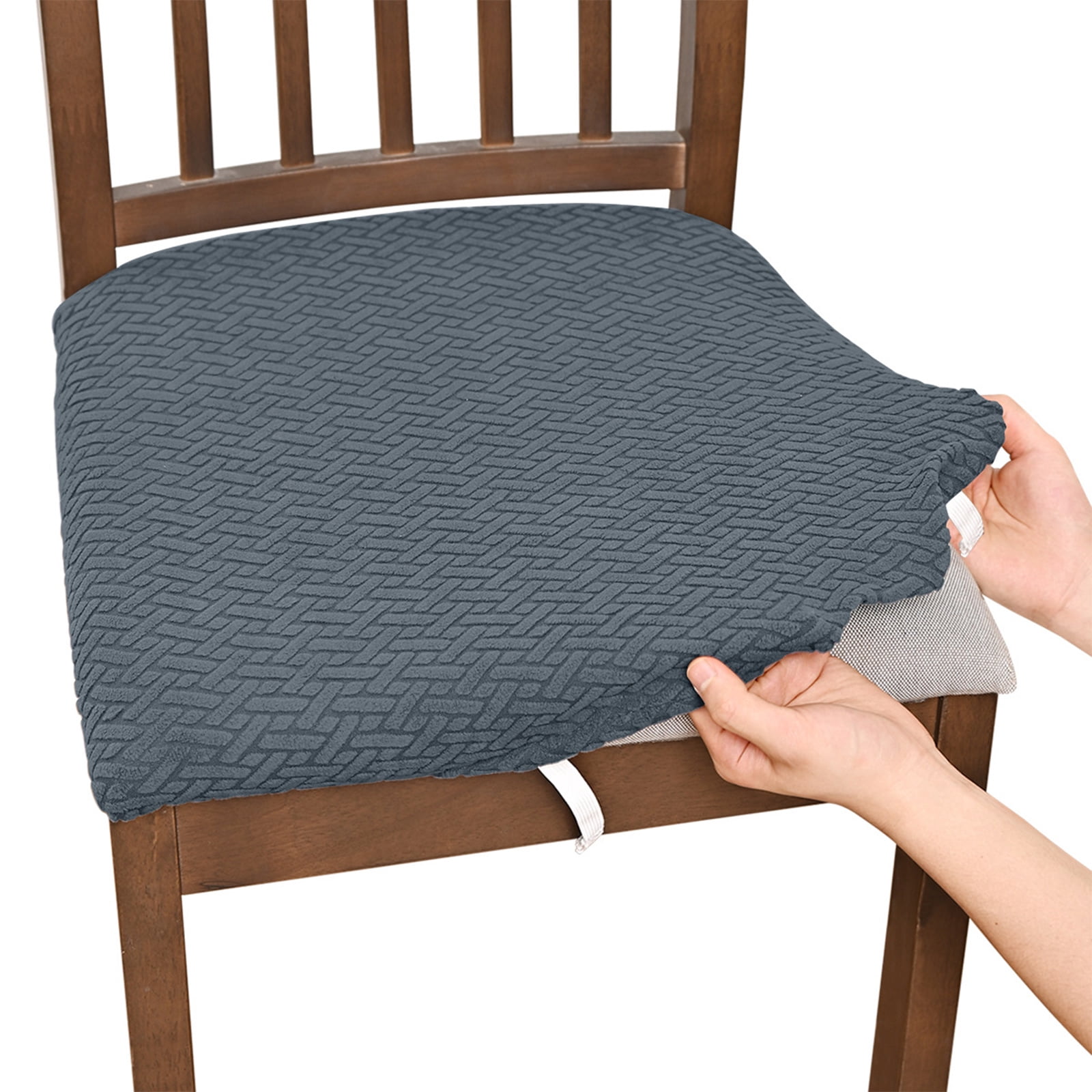 Chair Covers Stripeds Grids Stretch Dining Seats Covers Long Back ...