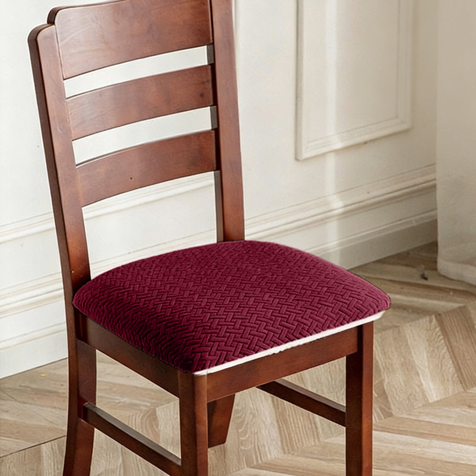 Chair Covers, Yannianjz Dining Chair Covers Set Of Polyester Fabric ...