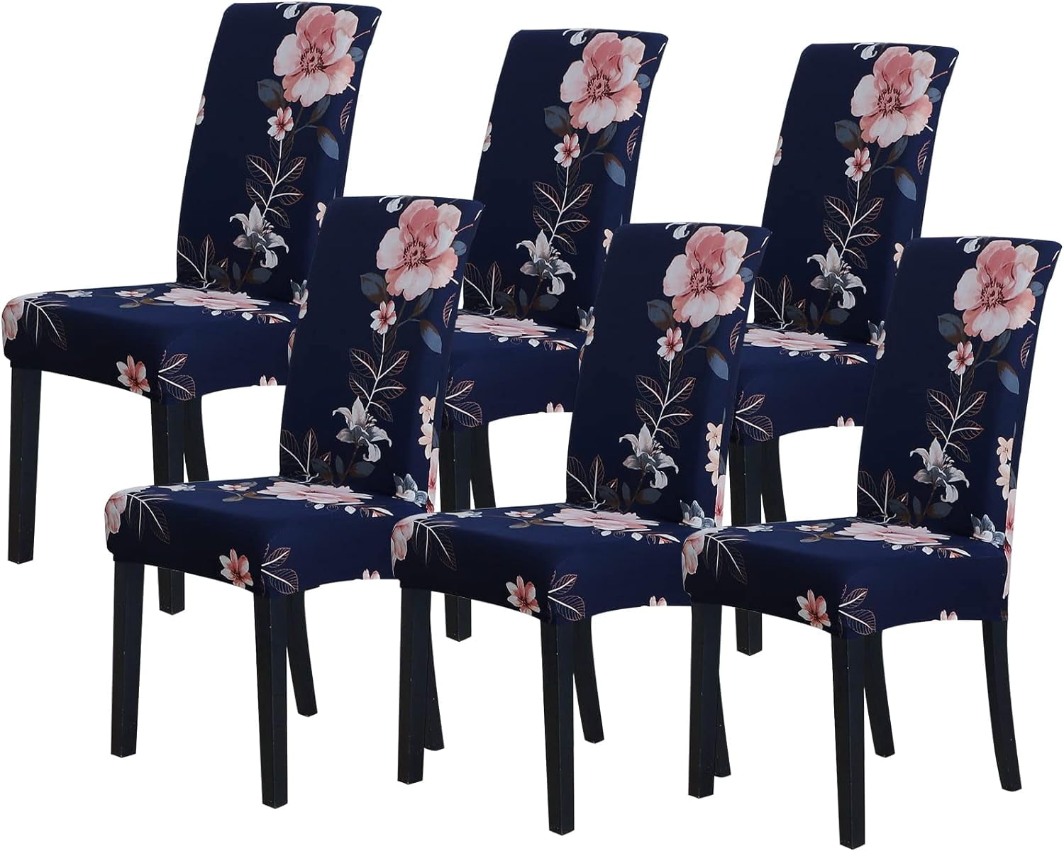 Chair Covers for Dining Room 6 Pack Dining Kitchen Chair Cover Set of 6 ...