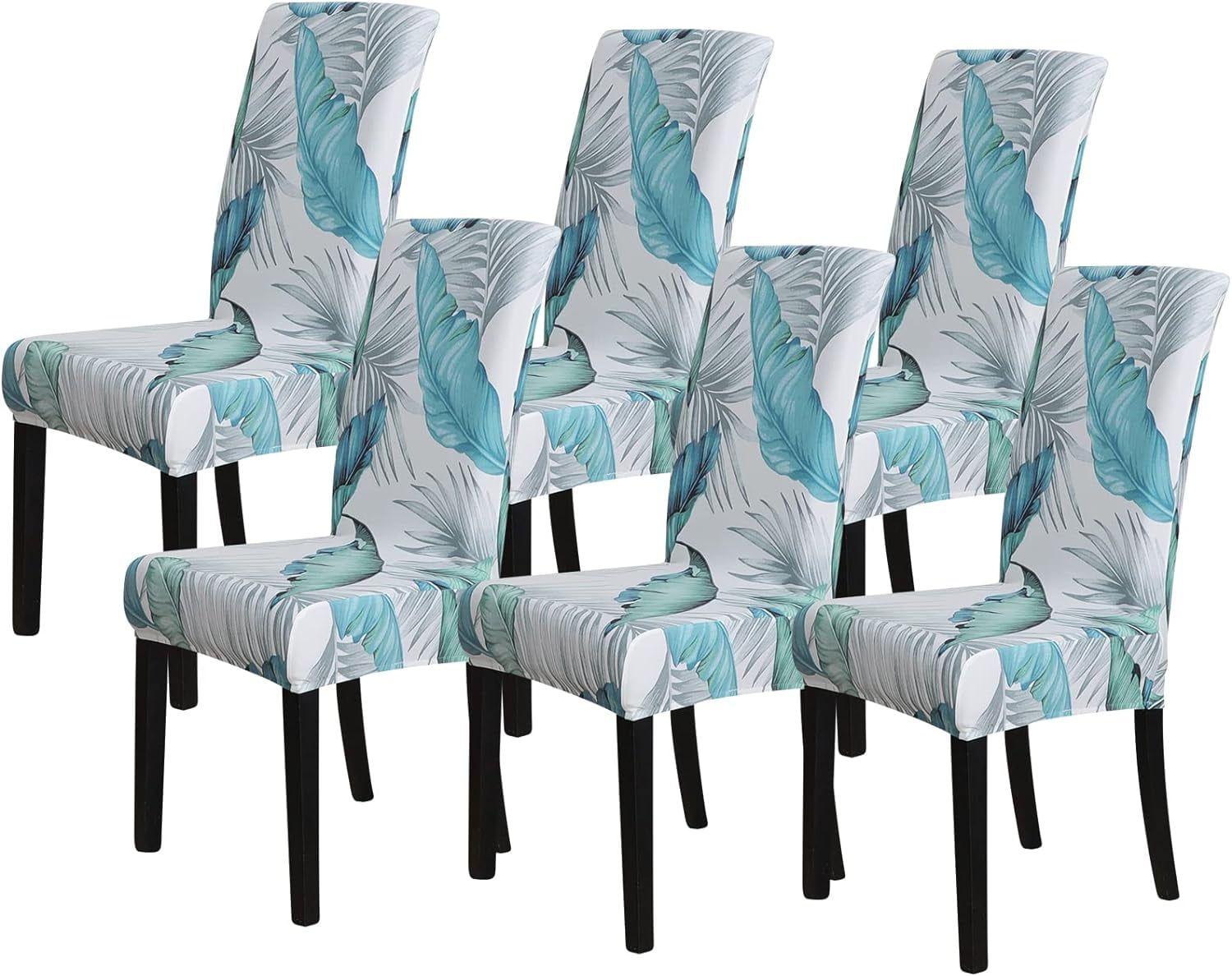 Chair Covers for Dining Room 6 Pack Dining Kitchen Chair Cover Set of 6 ...