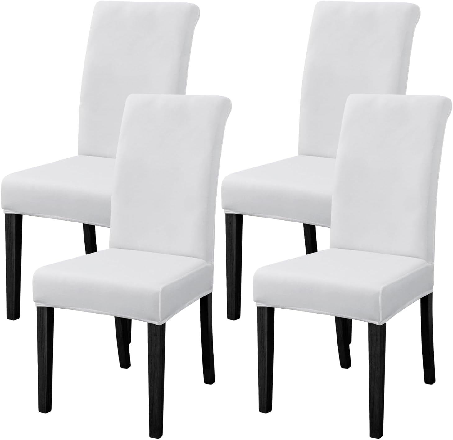 Chair Covers for Dining Room Set of 4 Pack Stretch White Chair ...