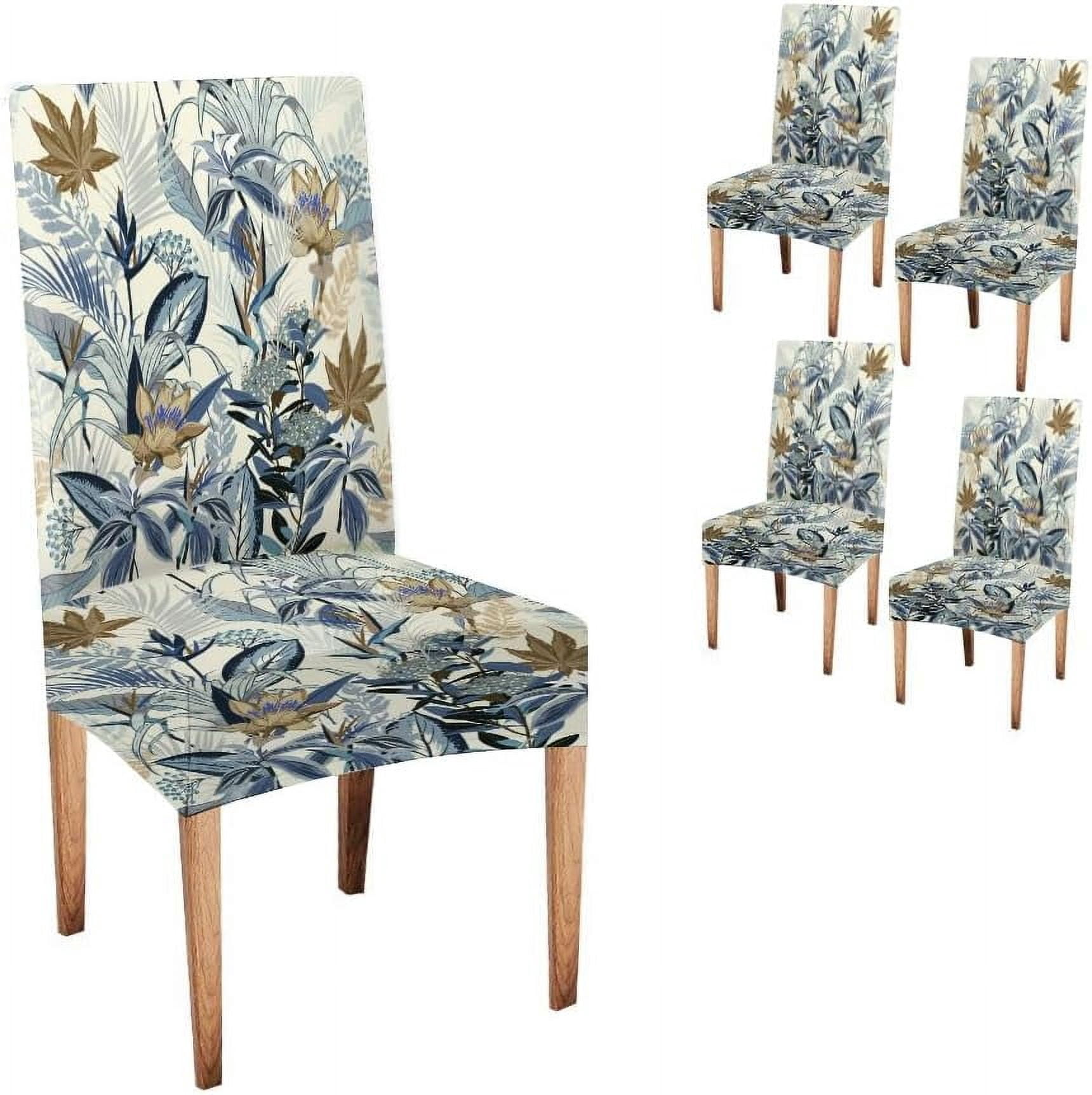 Chair Covers for Dining Room Set of 4,Stretch Kitchen Chair Slipcover 4 ...
