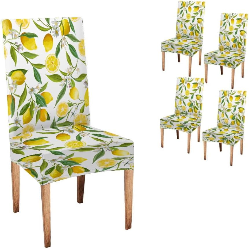 Chair Covers for Dining Room Set of 4,Stretch Kitchen Chair Slipcover 4 ...