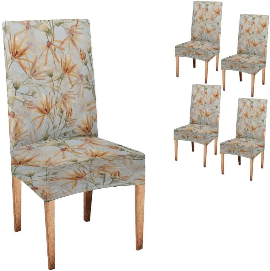 Chair Covers for Dining Room Set of 4,Stretch Kitchen Chair Slipcover 4 ...