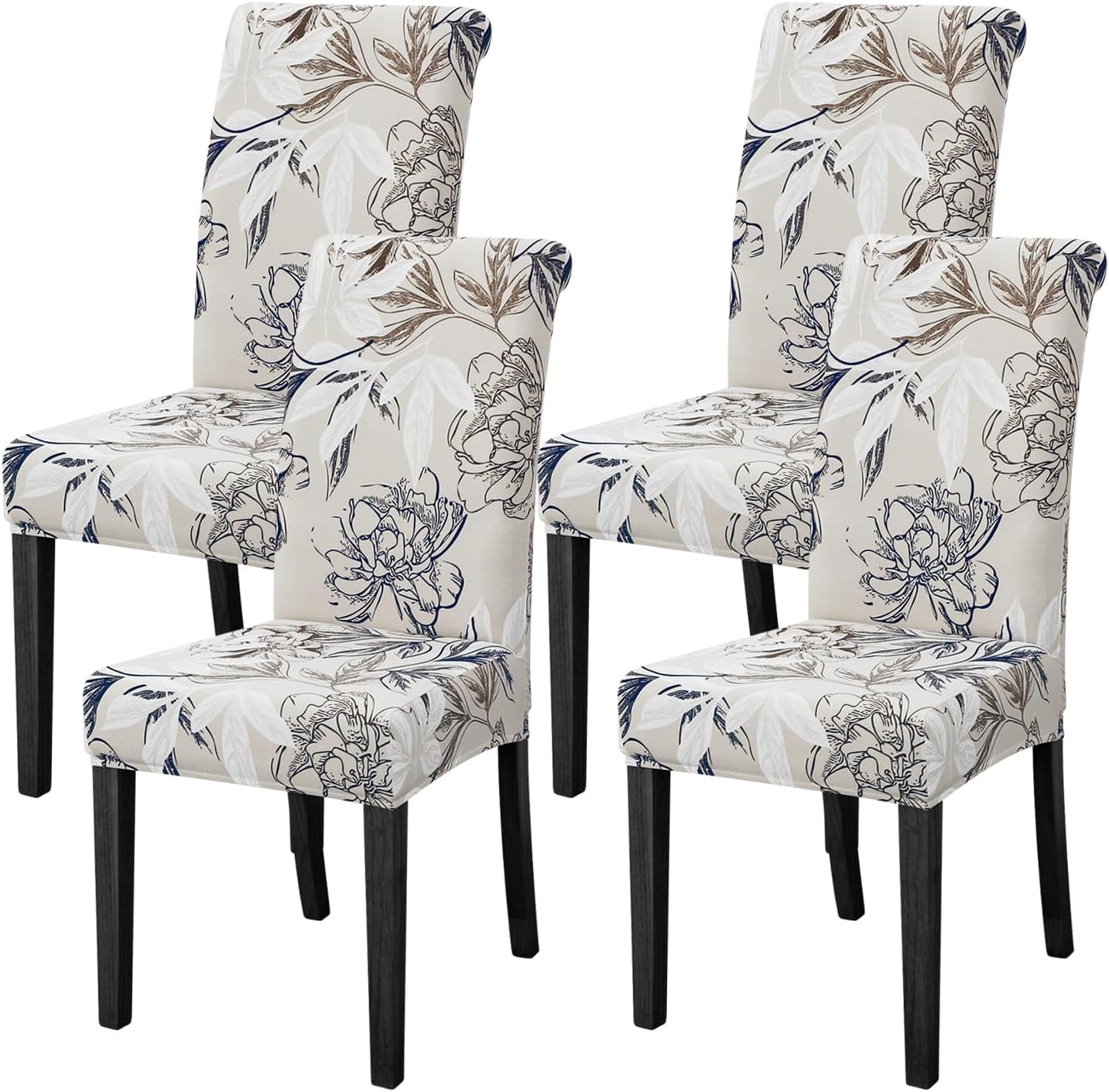 Chair Covers for Dining Room Set of 4,Stretch Kitchen Chair Slipcover 4 ...