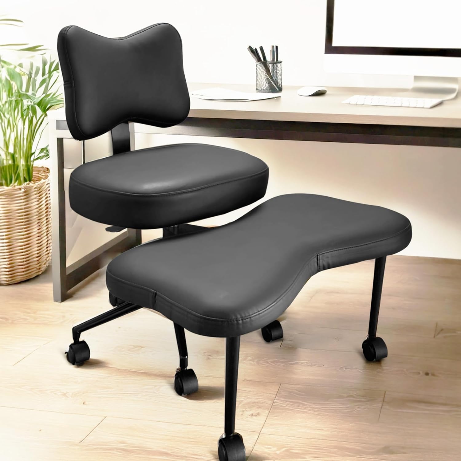 Chair Cross Legged ADHD Office Chair for Adults with Wheels Ergonomic ...