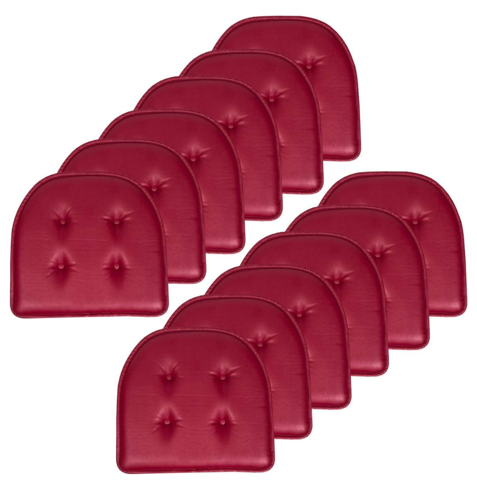 Chair Cushion Memory Foam Pads Tufted Slip Non Skid Rubber Back U ...