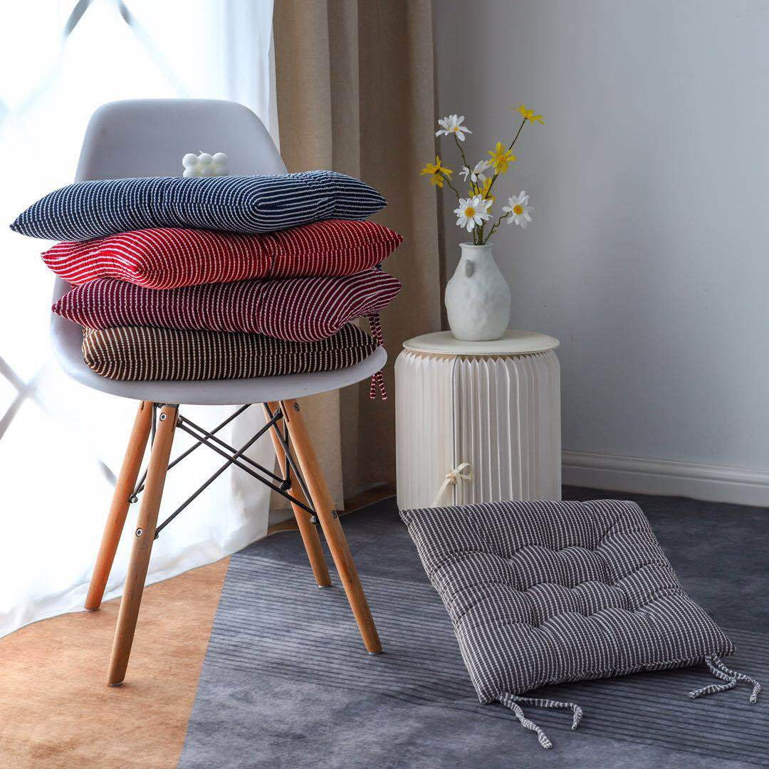 Chair Cushion with Ties, Square Decorative Throw Pillows Soft Seat ...