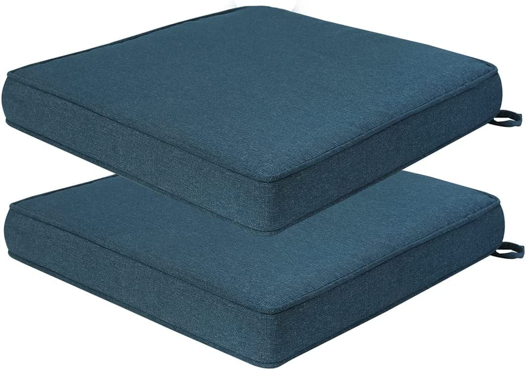 Chair Cushions 18"x18"x2.5" Set of 2,Water Resistant Patio Chair Cushion with Zipper&Ties,18x18 ...