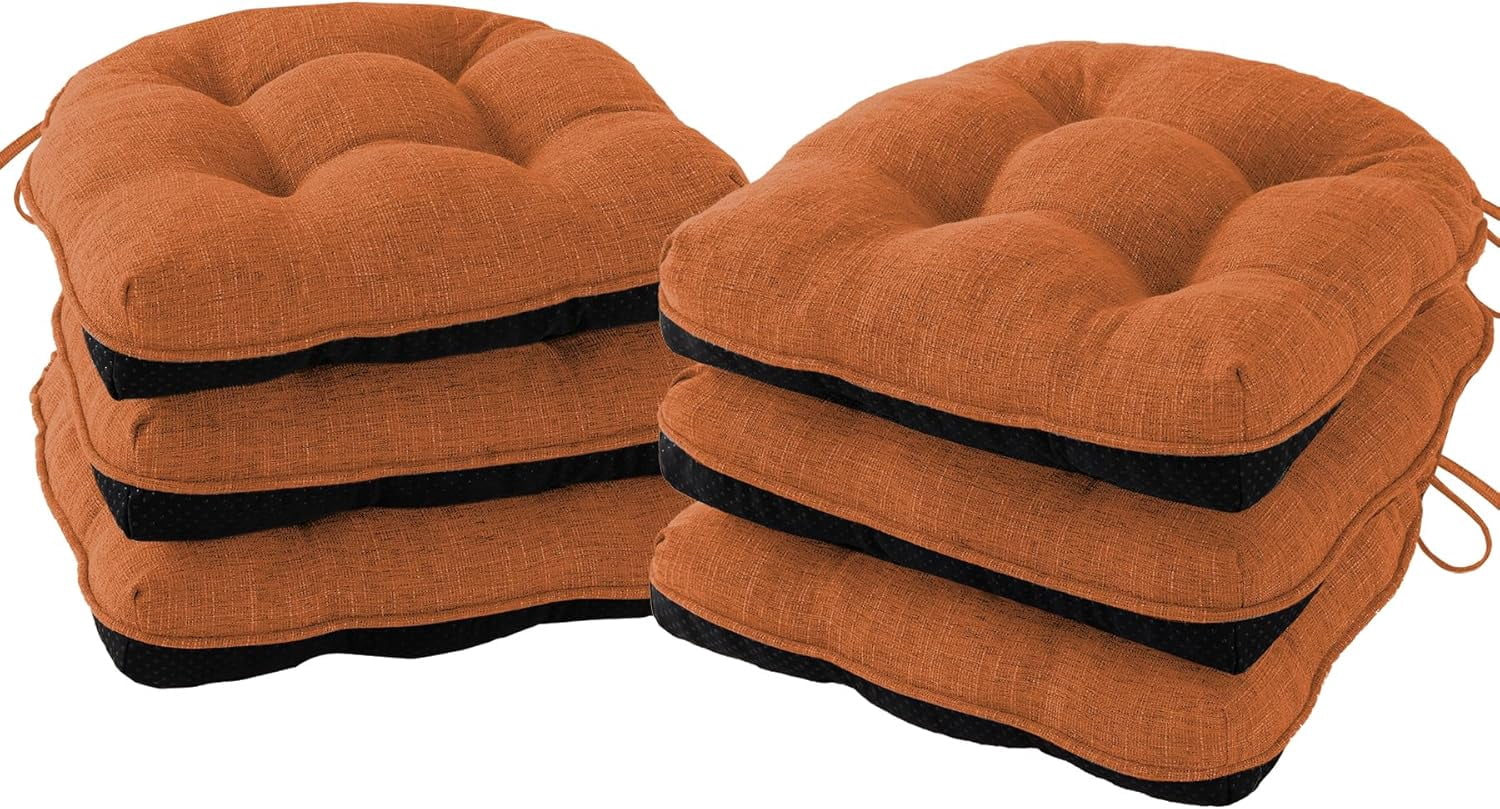Chair Cushions, 4” Thick Tufted Kitchen Seat Cushions, Indoor Dining ...