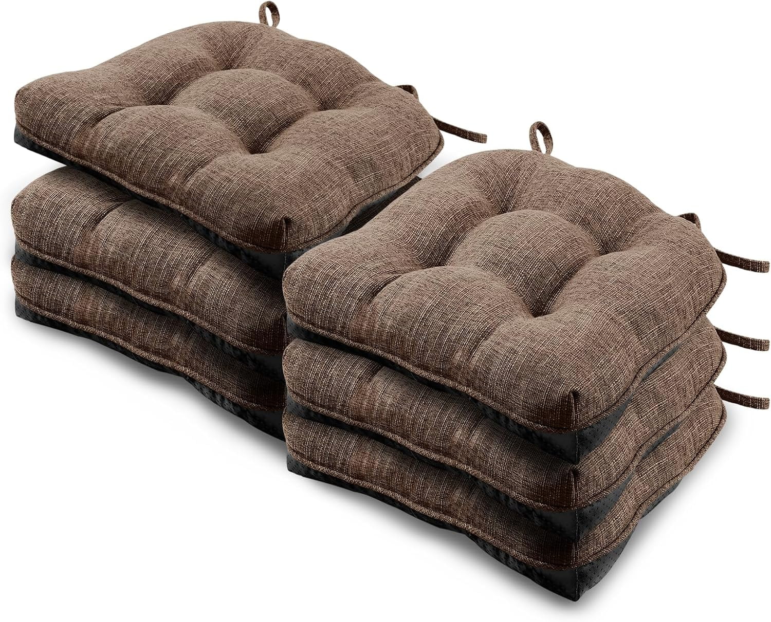 Chair Cushions for Dining Chairs 6 Pack, Memory Foam Chair Cushion with ...