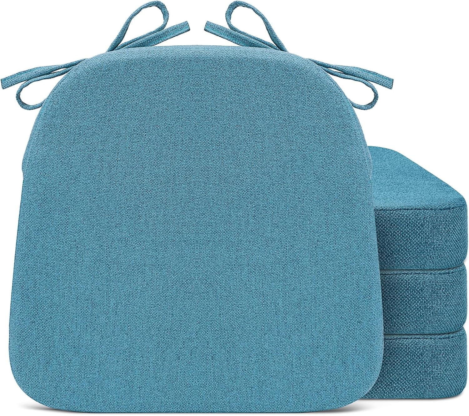 Chair Cushions for Dining Chairs, D-Shaped Seat Cushions with Removable ...