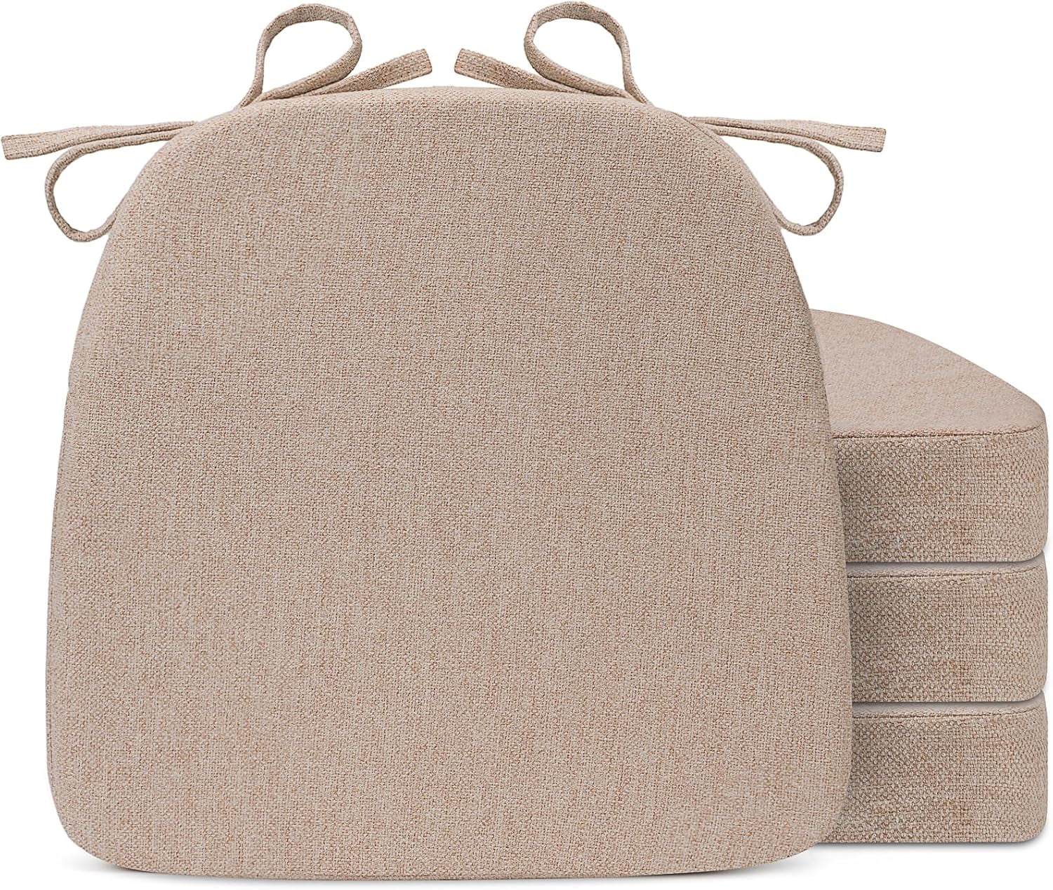 Chair Cushions for Dining Chairs, D-Shaped Seat Cushions with Removable ...