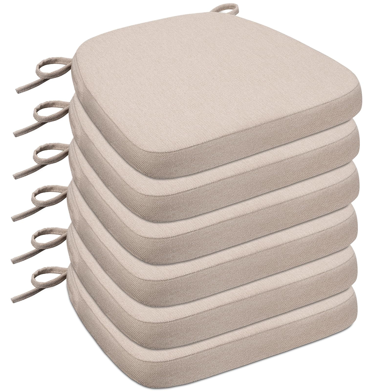 Chair Cushions for Dining Chairs, D-Shaped Seat Cushions with Removable ...