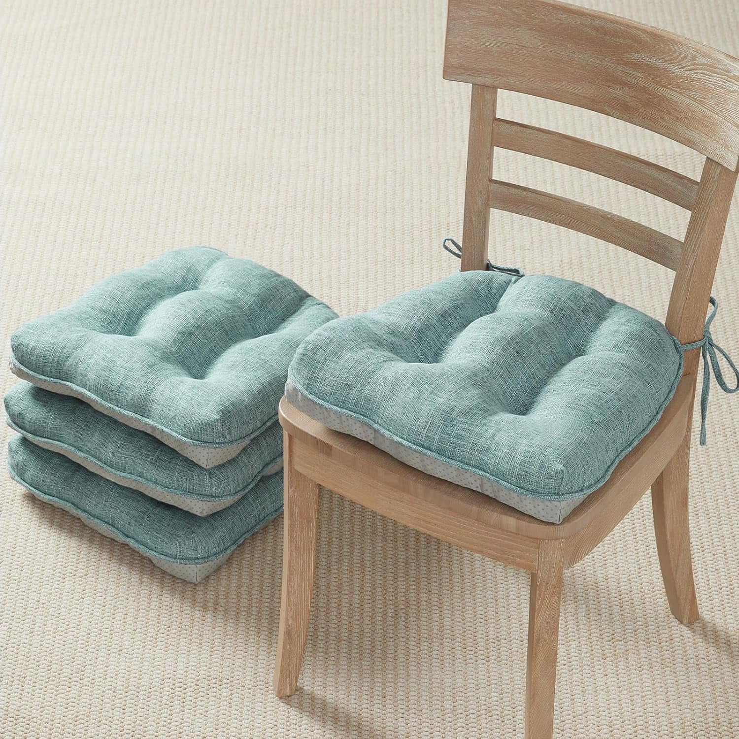 Chair Cushions for Dining Chairs Set of 4, Kitchen Chair Cushions with ...