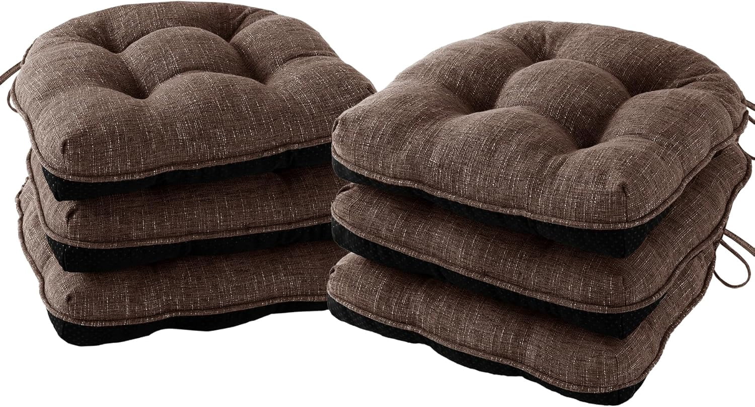 Chair Cushions for Dining Chairs Set of 6, Kitchen Chair Cushions ...
