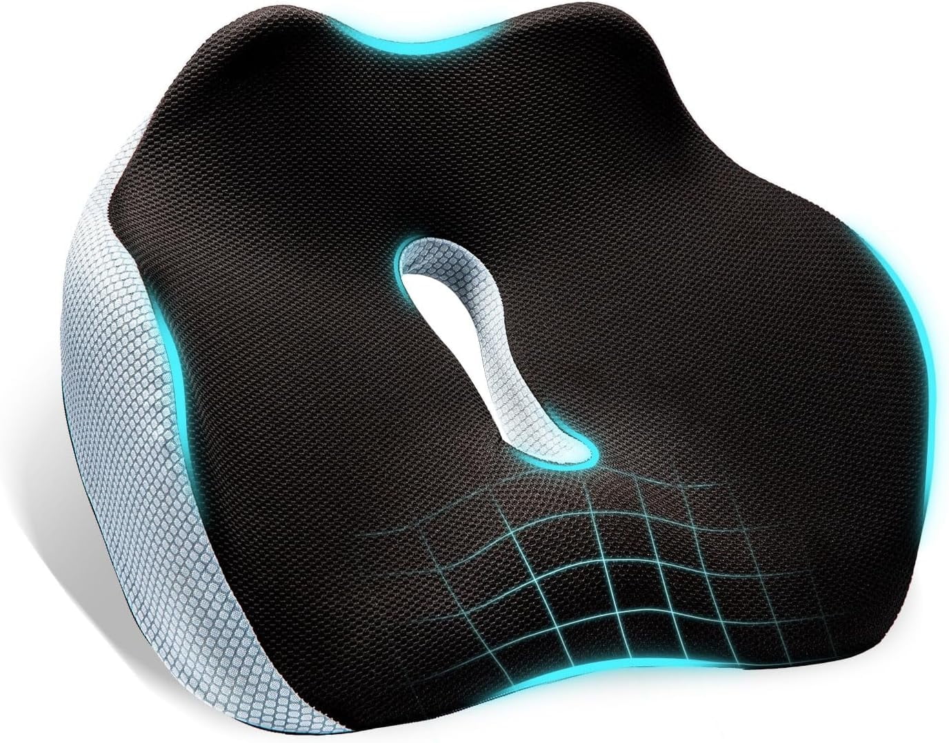 Bewalker Hemorrhoid Pillow Chair Cushion Breathable Memory Foam Seat ...