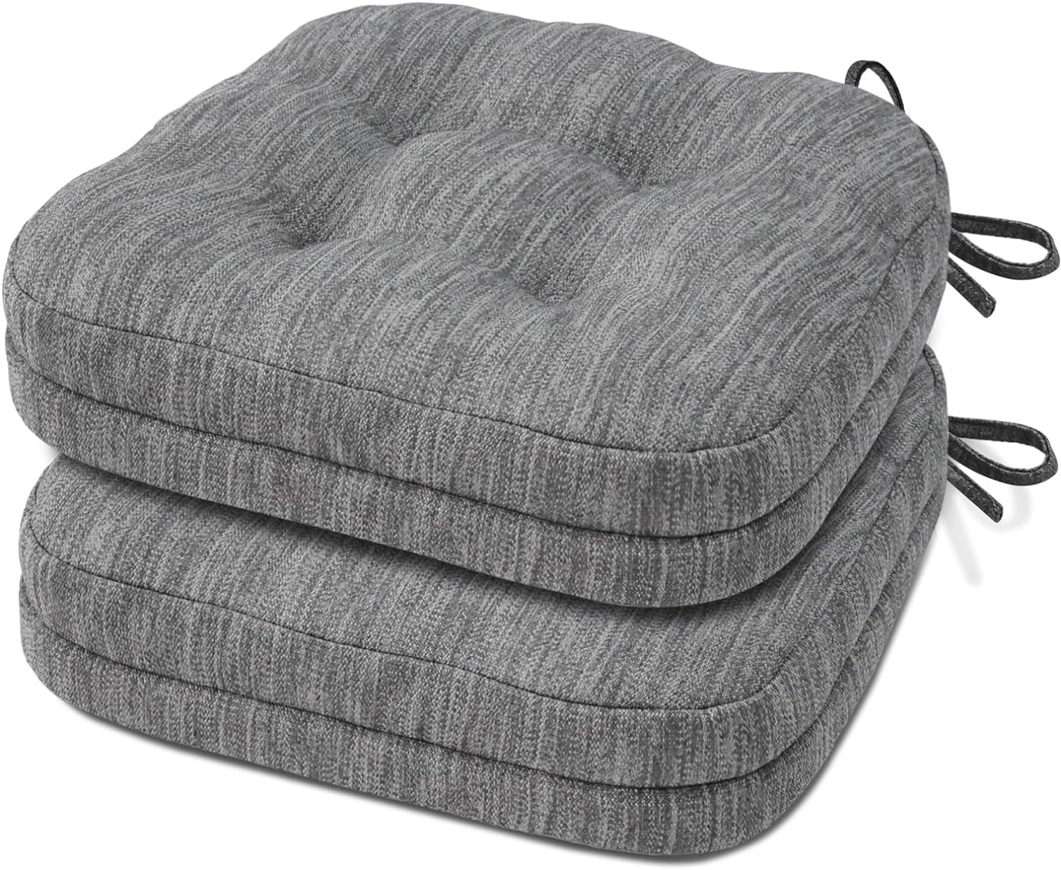 Chair Cushions for Dining Chairs 2 Pack, Tufted Memory Foam Kitchen ...