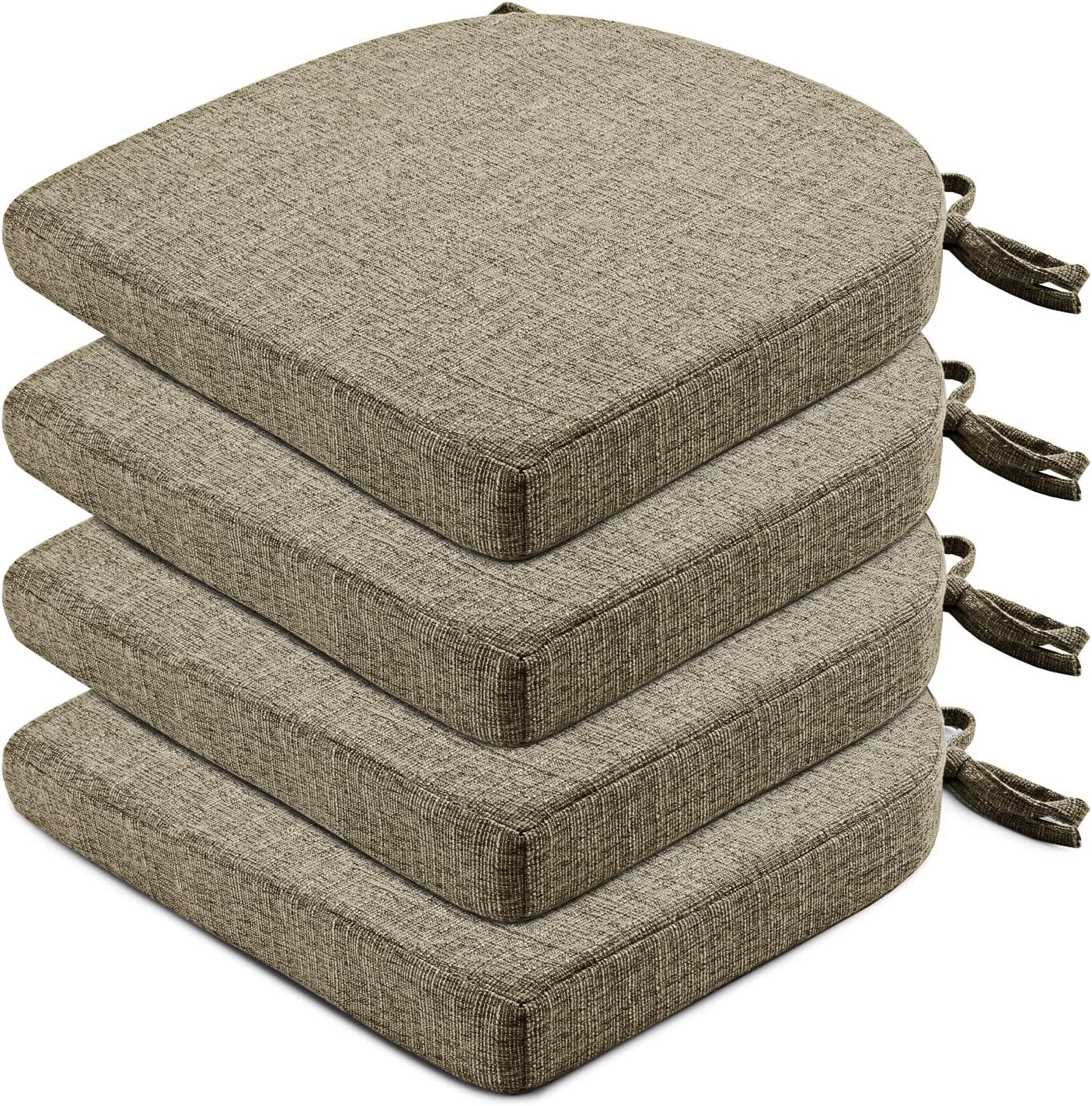 Chair Cushions for Dining Chairs 4 Pack - Kitchen Chair Cushions with ...