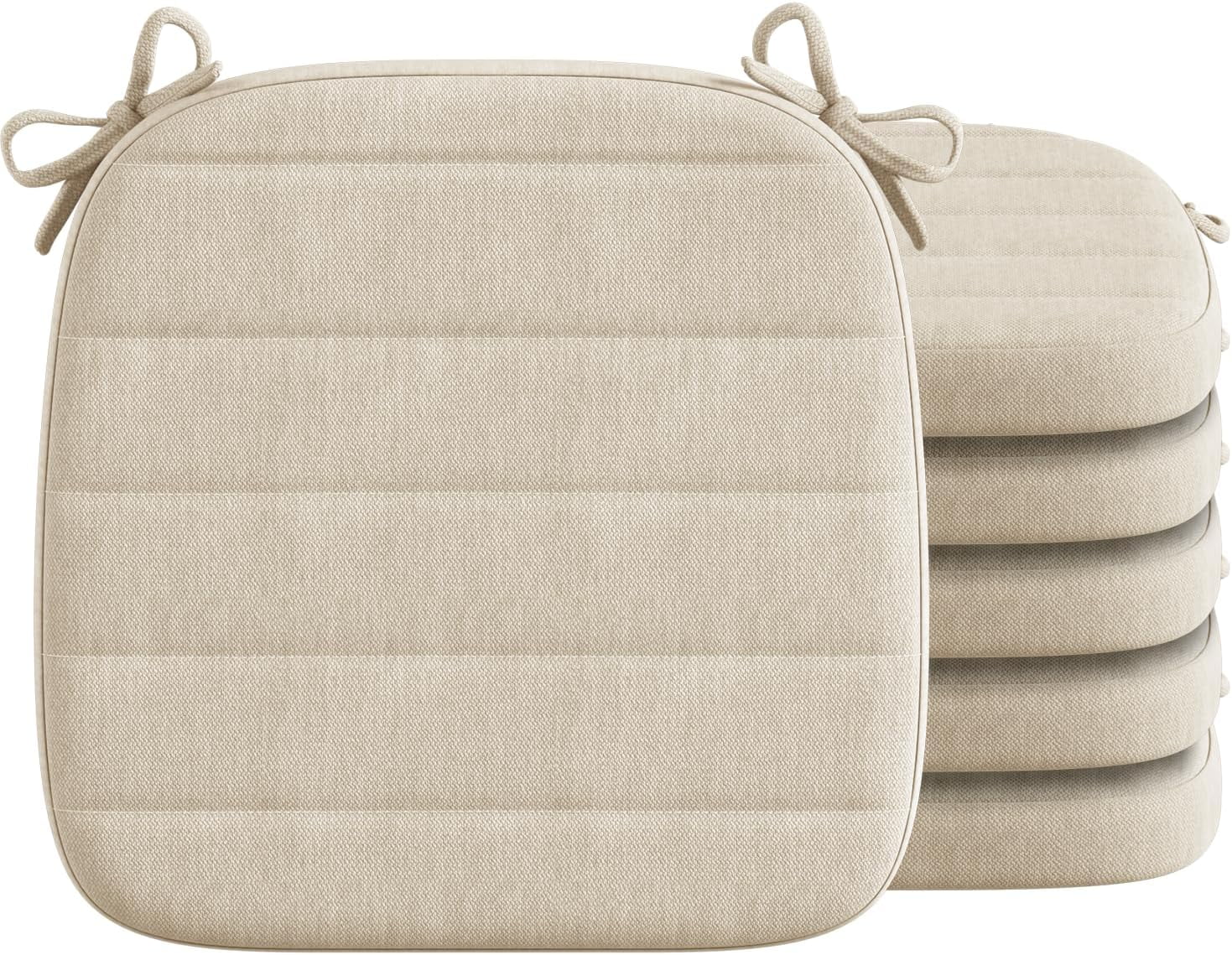 Chair Cushions for Dining Chairs Set of 6, Kitchen and Indoor Room Seat ...