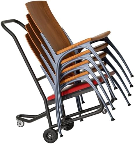 Chair Dolly for Stackable Chairs, Chair Cart with 4 Wheels and Red ...