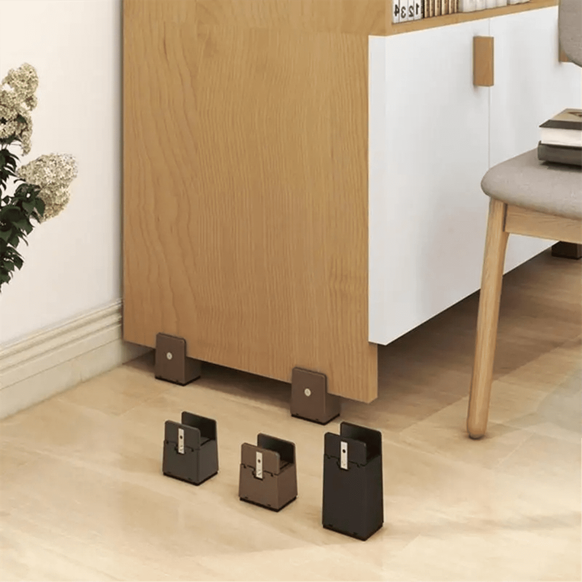 Chair Feet Risers with Screw Clamp Adjustable Height Heavy Duty Sofa ...