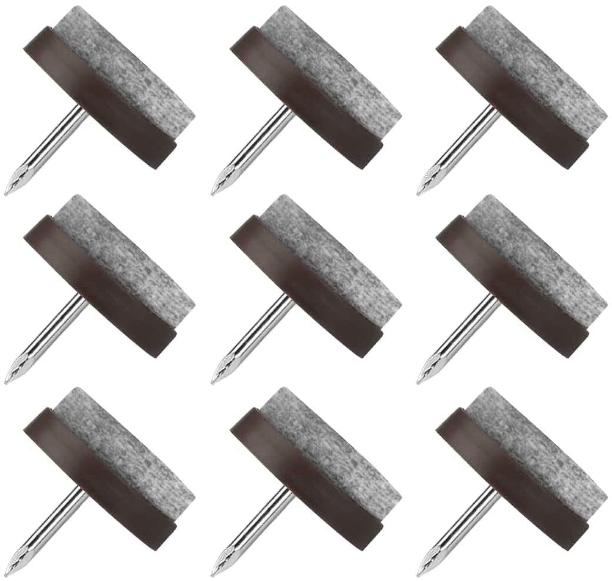 Chair Glides to Nail, 24 Pcs Nails Furniture Glides, 22mm Round Gliders ...