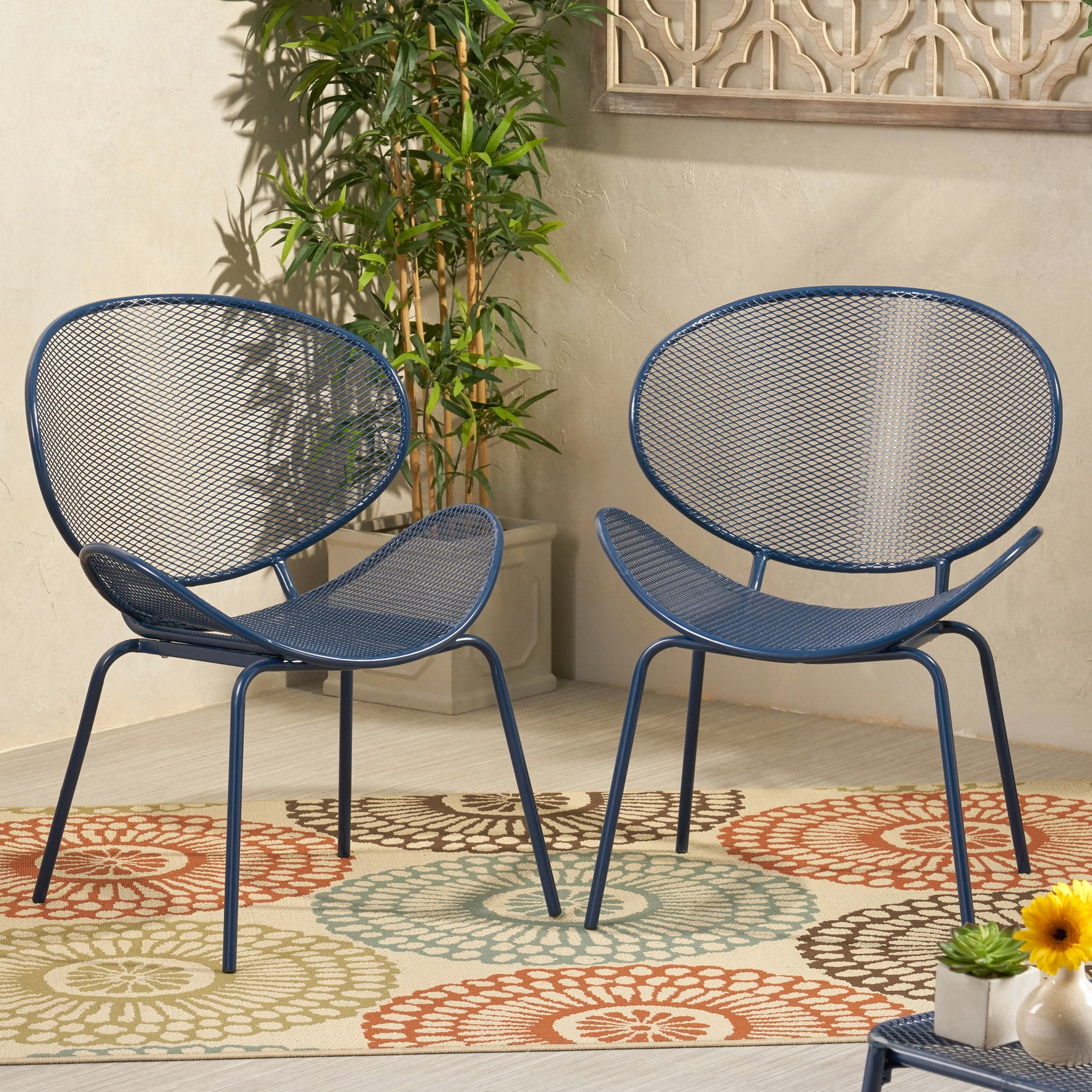 Chair / Iron Chair, Navy Main Color / Soak in Outdoor Ambiance ...
