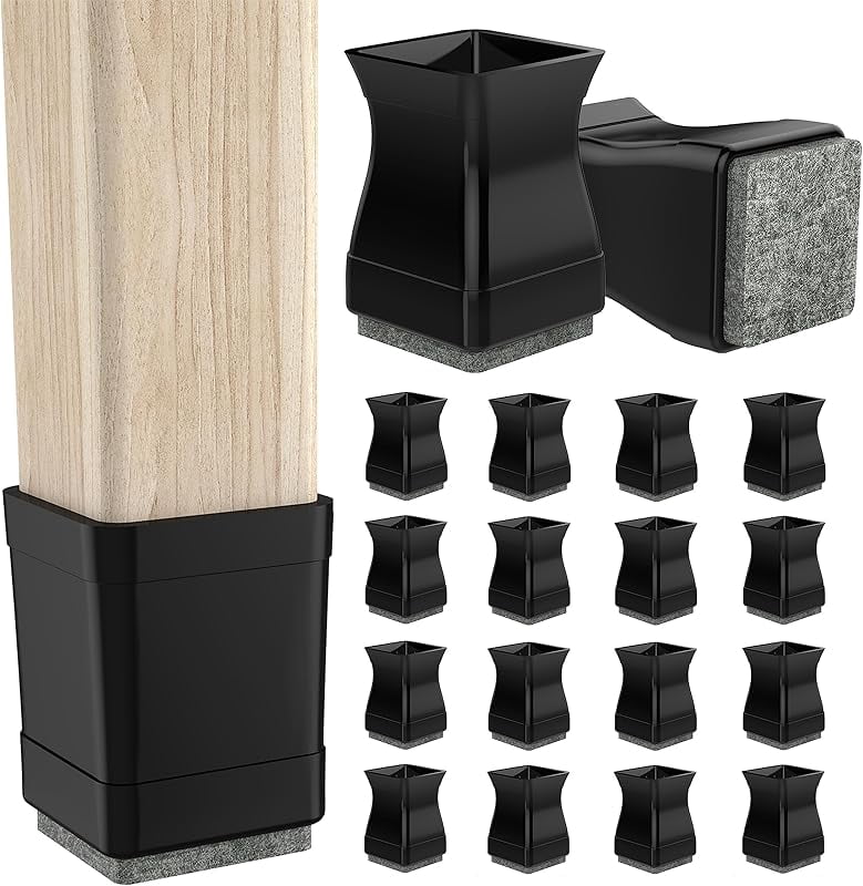 Chair Leg Floor Protectors, 24 Pcs Silicone Furniture Pads for Hardwood ...