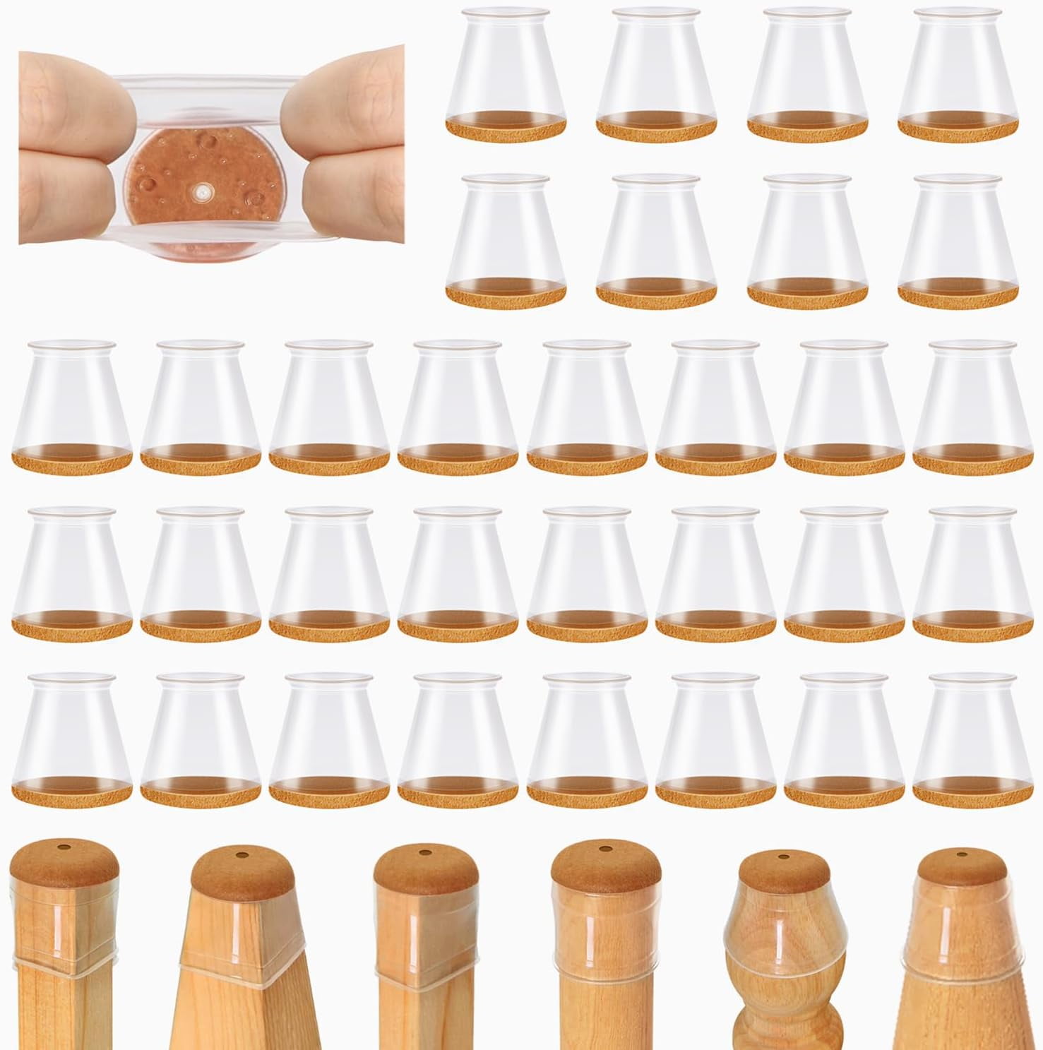 Chair Leg Floor Protectors for Hardwood Floors Silicone Covers to ...