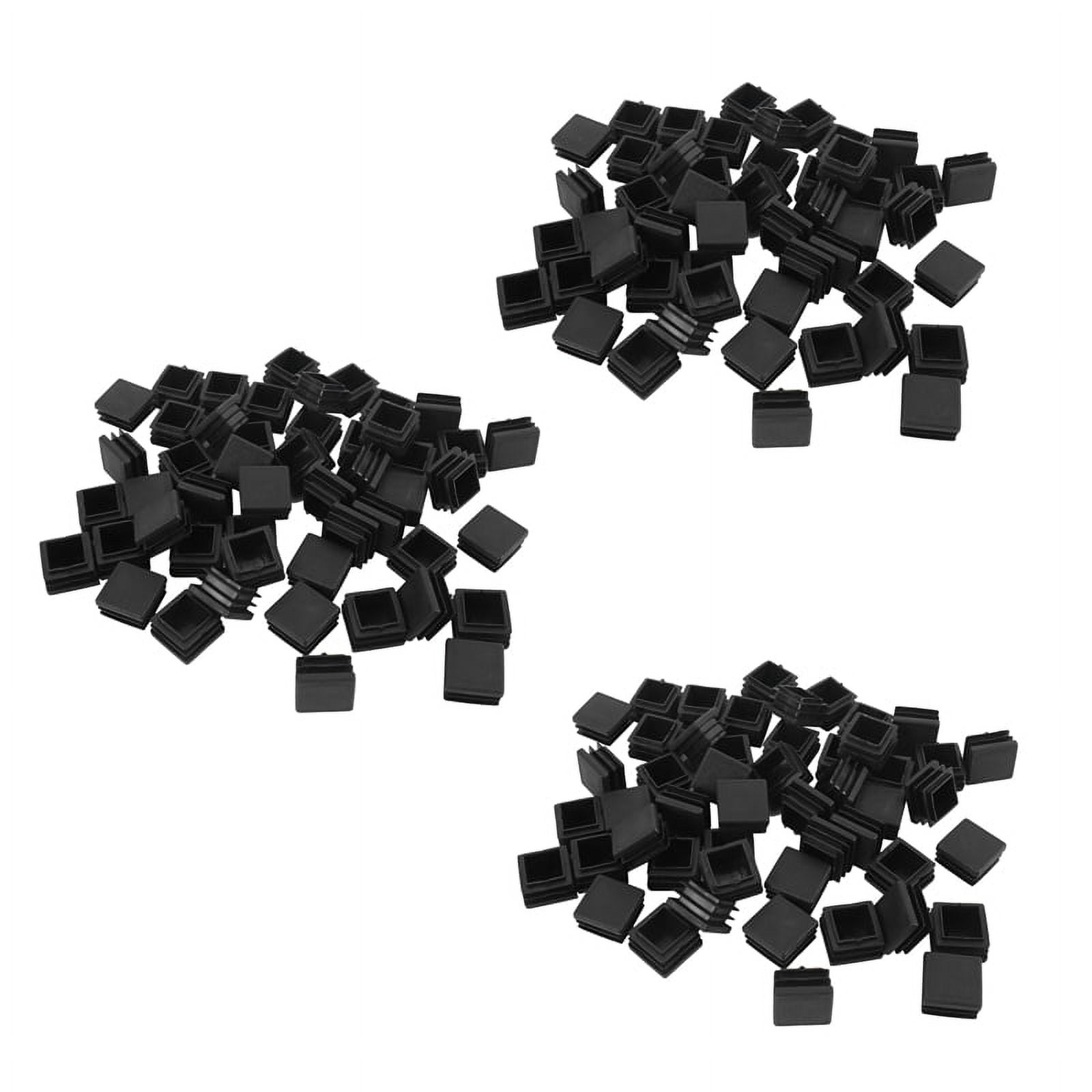 Chair Leg Plastic Blanking End Cap Square Tube Insert Black 20mmx20mm ...